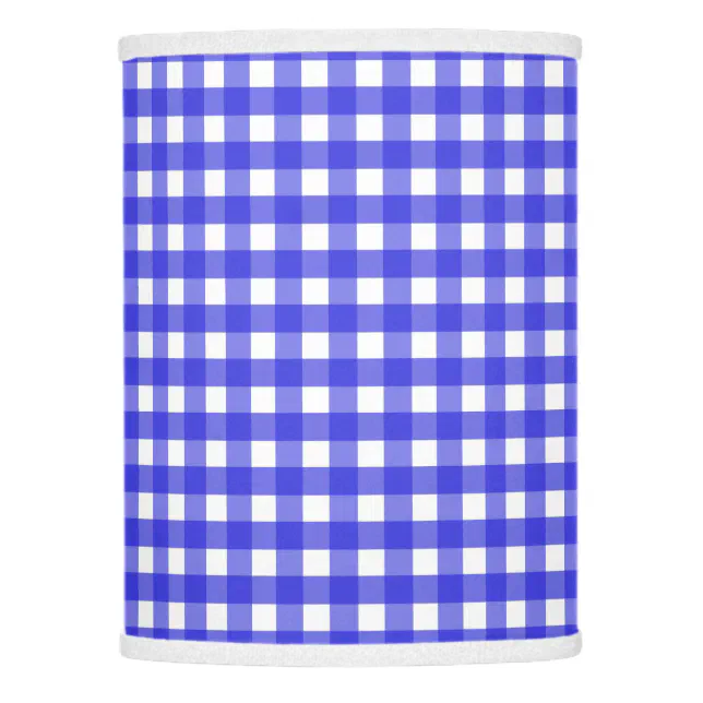 Royal blue gingham lamp shade | Zazzle