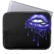 ROYAL BLUE GLITTER DRIPPING LIPS LAPTOP SLEEVE | Zazzle