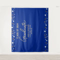 Royal Blue Gold Class of 2023 backdrop graduation | Zazzle