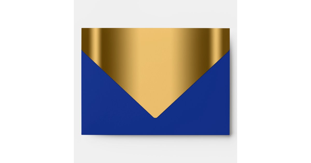 Royal Blue Gold Envelope | Zazzle