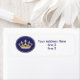 Royal Blue Gold Prince Address Labels | Zazzle