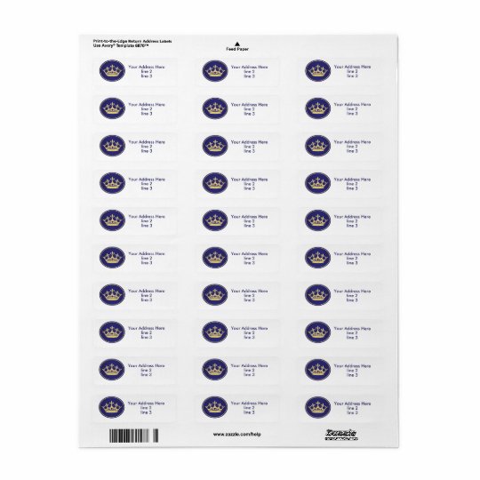 Royal Blue Gold Prince Address Labels | Zazzle.com