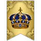 Royal Blue Gold Prince Crown Baby Shower Bunting Flags | Zazzle
