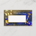 Royal Blue Gold Prince Display Shower Enclosure Card | Zazzle