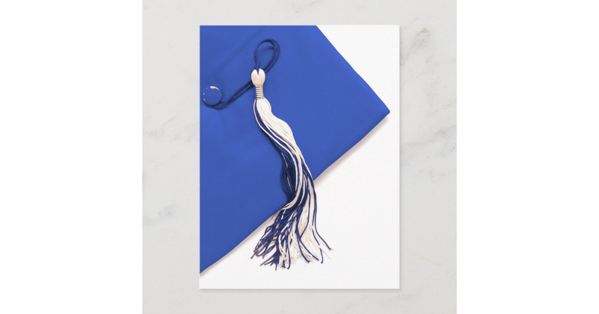 Royal Blue Graduation Cap and Tassel Postcard | Zazzle