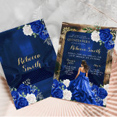 Royal Blue Grand Palace Quinceañera Princess Invitation | Zazzle
