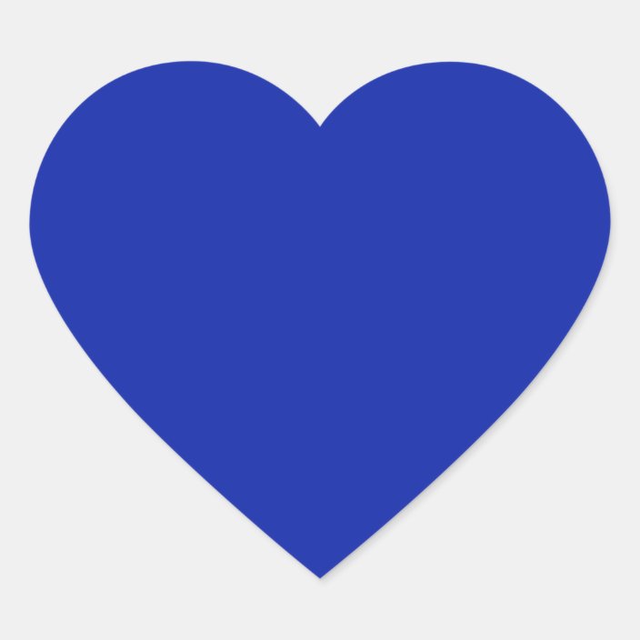 Royal Blue Heart Sticker | Zazzle.com