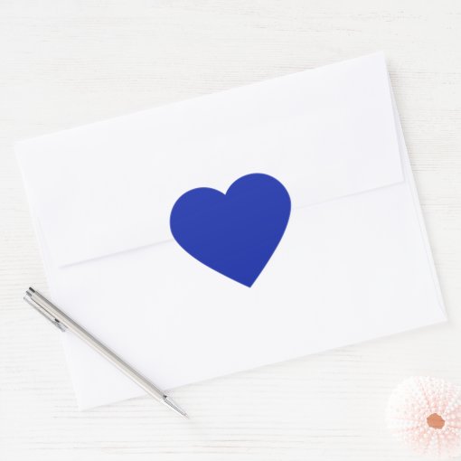 Royal Blue Heart Sticker | Zazzle
