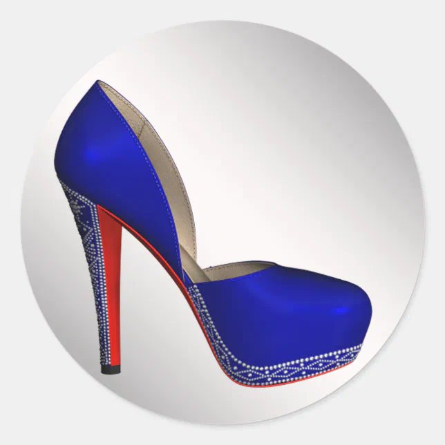 Royal Blue High Heel Shoe Stickers | Zazzle