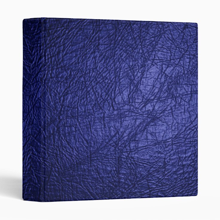 royal blue leather texture binder | Zazzle