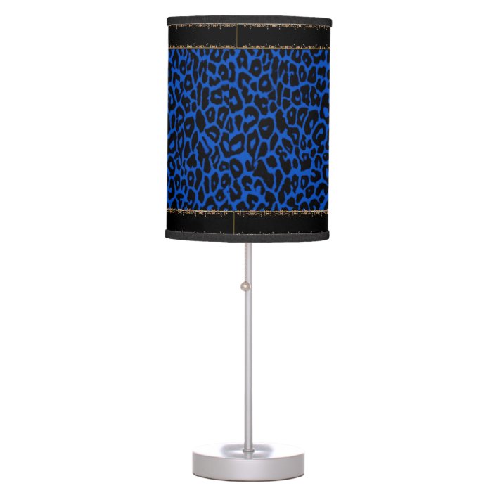 Royal Blue Leopard Lamp with Black Trim | Zazzle.com
