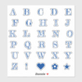 Royal Blue Letters | Monogram Alphabet Stickers | Zazzle