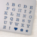 Royal Blue Letters | Monogram Alphabet Stickers | Zazzle