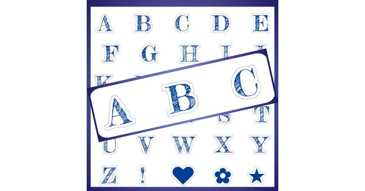 Royal Blue Letters | Monogram Alphabet Stickers | Zazzle
