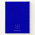 Royal blue monogram business logo notebook | Zazzle