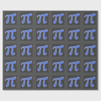 Royal Blue Pi Symbol Wrapping Paper | Zazzle