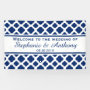 Royal Blue Quatrefoil Wedding Welcome Banner | Zazzle