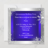 Royal Blue Quinceanera 15th Elite Elegant Birthday Invitation | Zazzle
