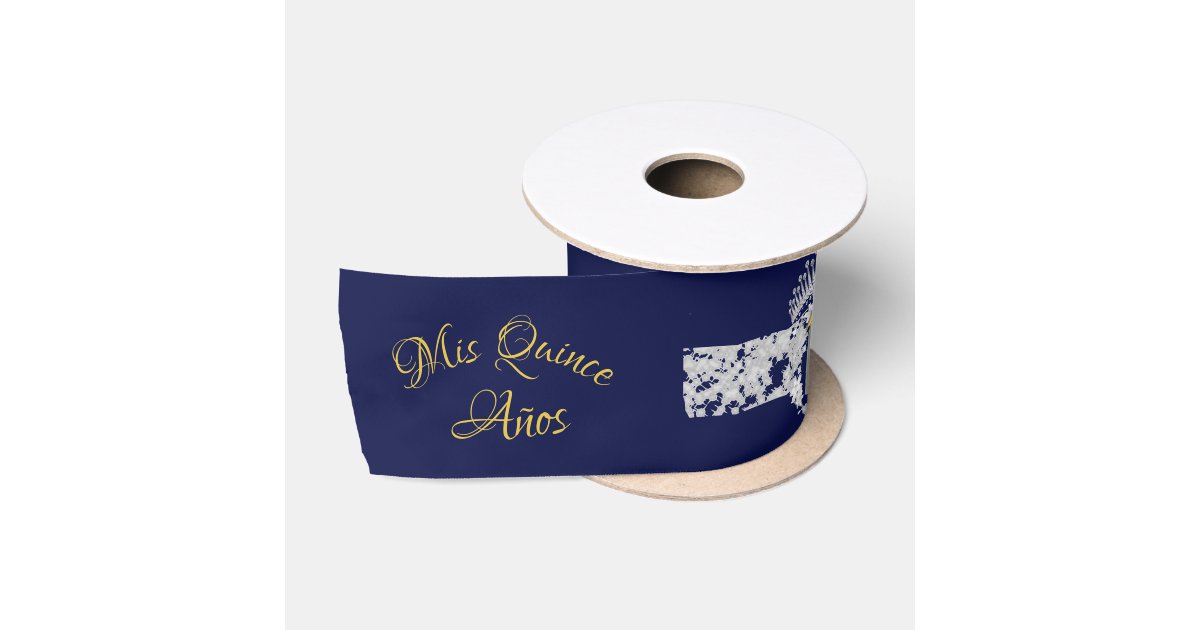 Royal Blue Quinceanera Vintage Boho Spanish Satin Ribbon | Zazzle