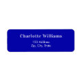 Royal blue return address label | Zazzle