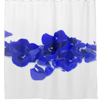 Royal Blue Roses Shower Curtain | Zazzle