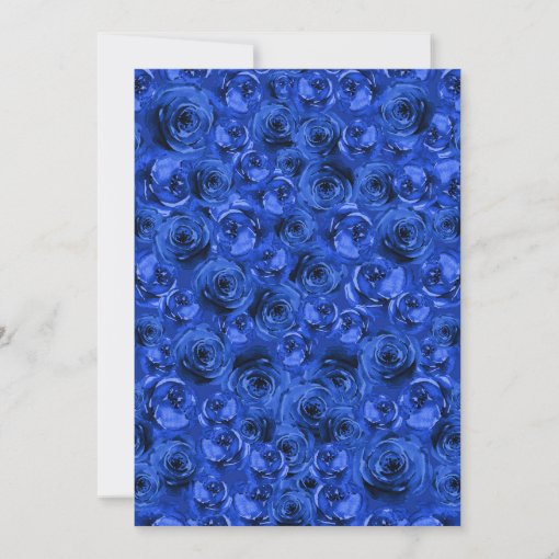 Royal Blue Silver Floral Quinceanera Invitation | Zazzle