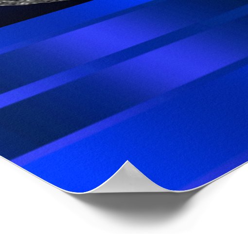 Royal Blue Silver High Heel Birthday Party Banner Poster | Zazzle