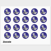 Royal Blue Silver High Heel Shoe Stickers | Zazzle
