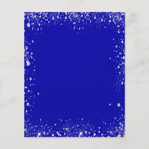 Royal blue silver wedding program details budget flyer | Zazzle