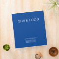 Royal Blue Simple Minimal Business Logo Promotion 3 Ring Binder | Zazzle