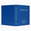 Royal Blue Simple Minimal Business Logo Promotion 3 Ring Binder | Zazzle