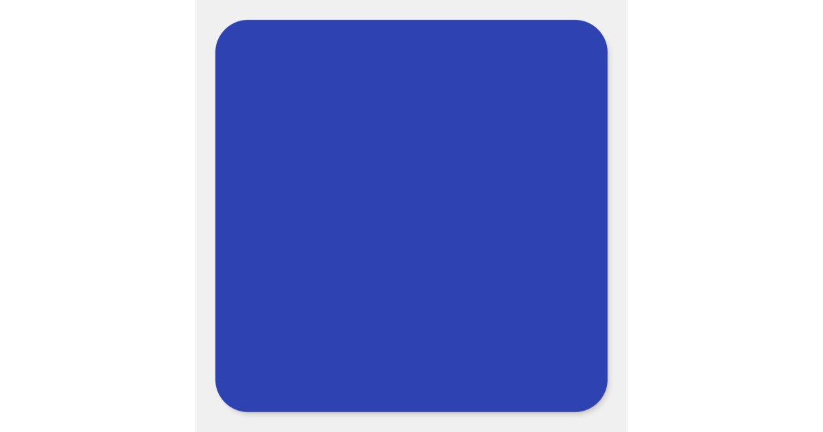 Royal Blue Square Sticker | Zazzle