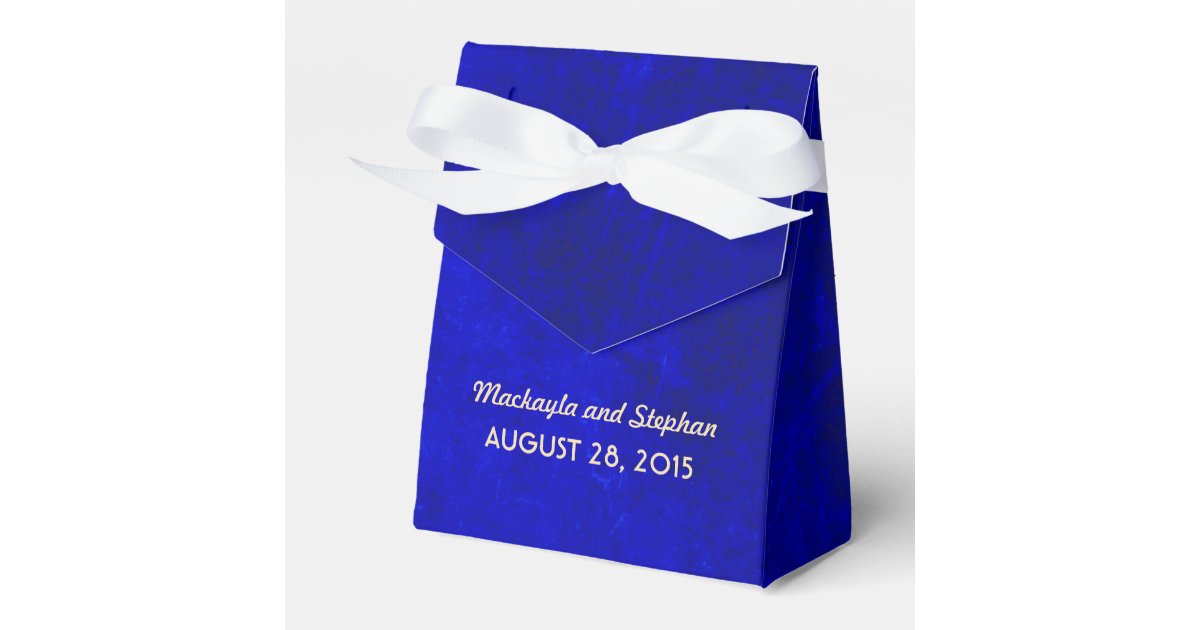 royal blue wedding favor boxes | Zazzle