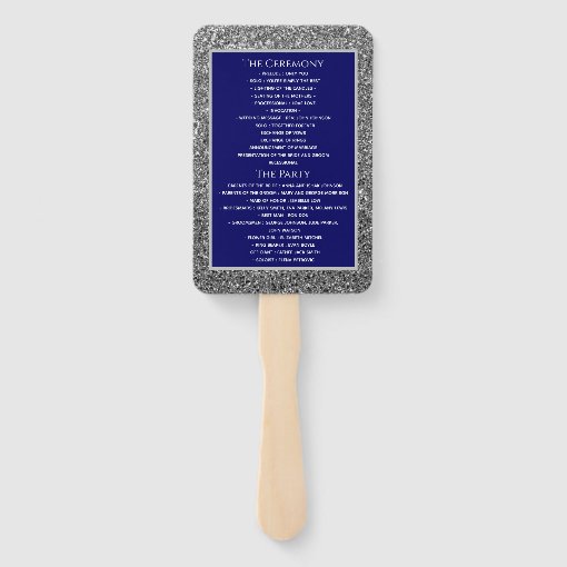 Royal Blue Wedding Hand Fan | Zazzle
