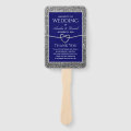 Royal Blue Wedding Hand Fan | Zazzle