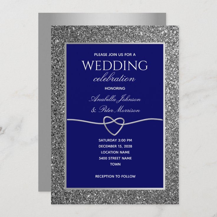 Royal Blue Wedding Invitation | Zazzle