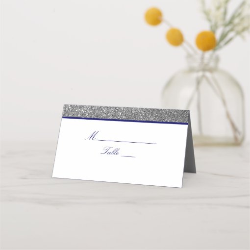 Royal Blue Wedding Place Card | Zazzle