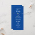 Royal Blue Wedding Program | Zazzle