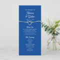 Royal Blue Wedding Program | Zazzle