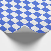 Royal Blue White Checkerboard Pattern Wrapping Paper | Zazzle