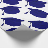 ROYAL BLUE & WHITE GRADUATION WRAPPING PAPER | Zazzle