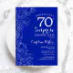 Royal Blue White Surprise 70th Birthday Party Invitation | Zazzle