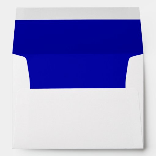 Royal Blue & White Wedding Invitation Envelope | Zazzle