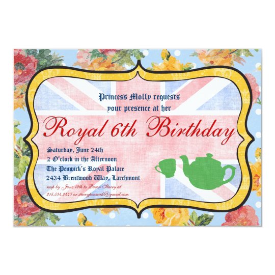 Royal British Birthday Party Invitation | Zazzle.com
