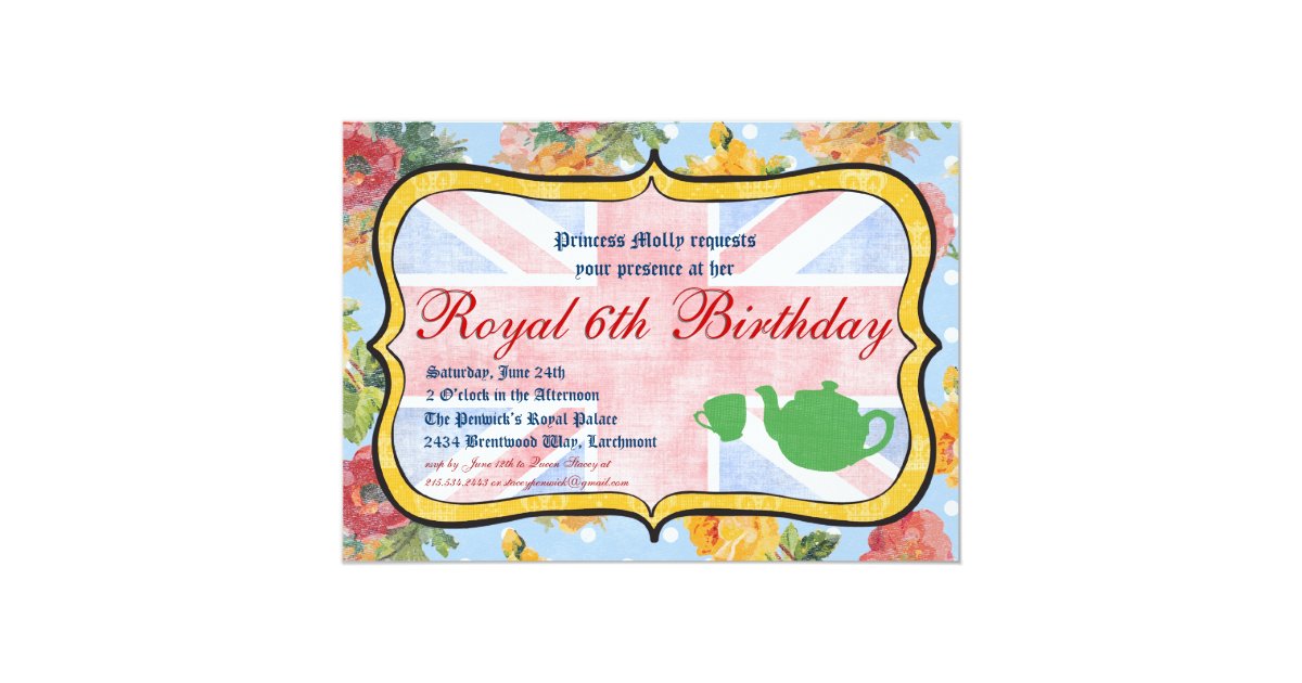 Royal British Birthday Party Invitation | Zazzle.com