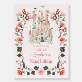 Royal Castle Birthday Welcome Sign Pink | Zazzle