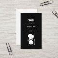 Royal Chef - Professional Modern Black White Business Card | Zazzle