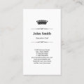 Royal Chef - Professional Modern Black White Business Card | Zazzle
