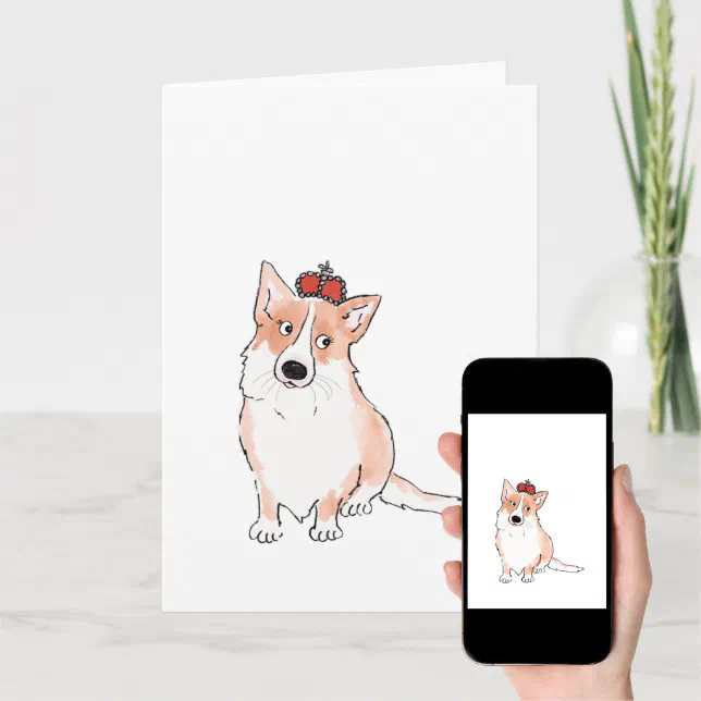 Royal corgi card | Zazzle