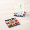 Royal Crest on Union Jack. Drink Coaster | Zazzle